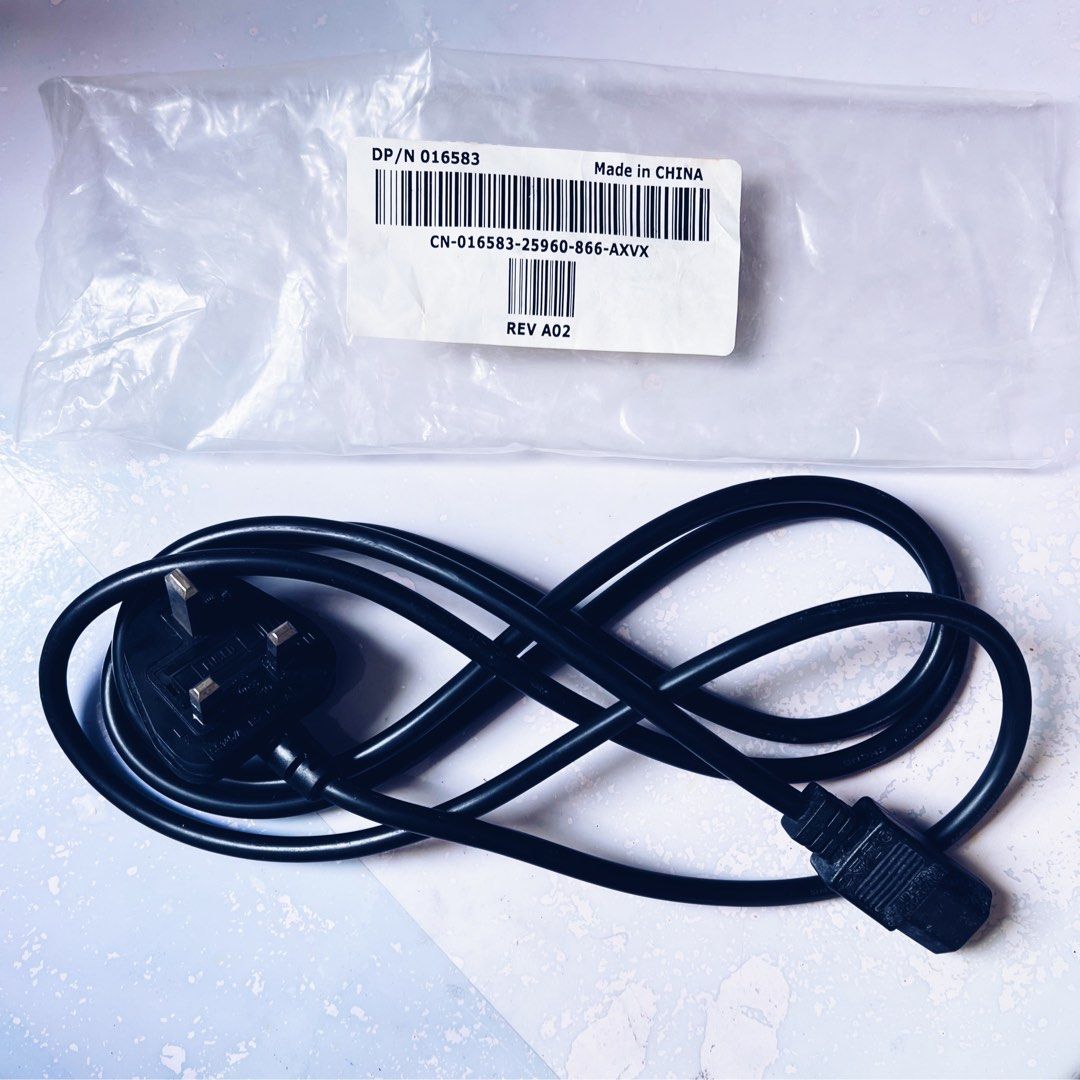 DELL 3 Pin Plug Power Cord (DP/N 016583), Computers & Tech, Parts ...