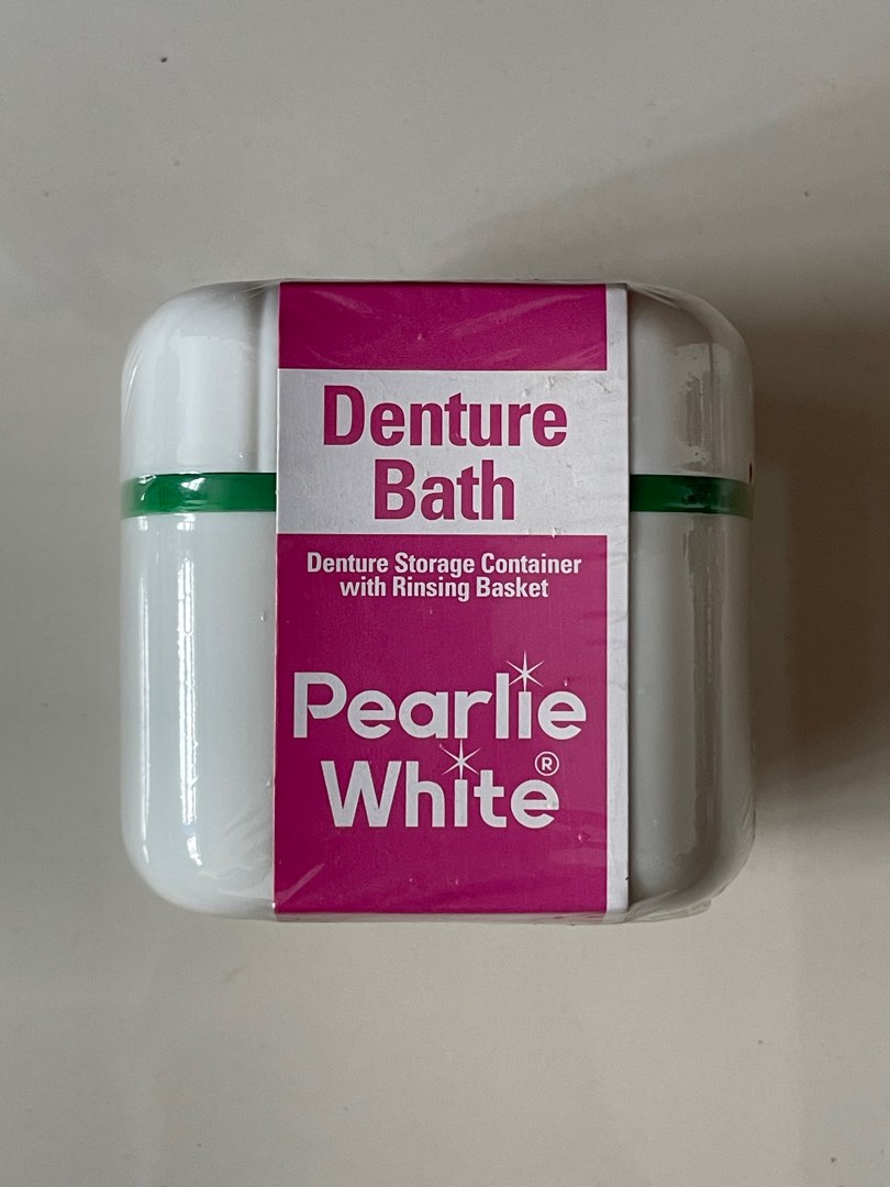 Denture Bath - Denture Container With Rinsing Basket, Beauty & Personal ...