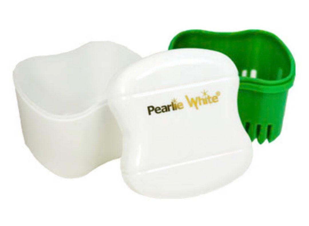 Denture Bath - Denture Container With Rinsing Basket, Beauty & Personal ...