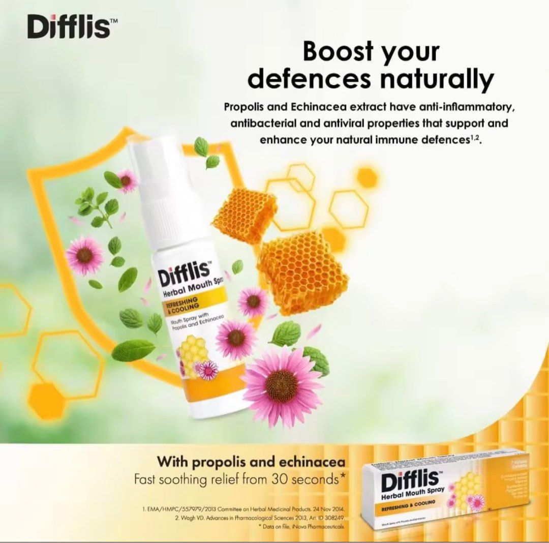 Difflis herbal mouth spray, Beauty & Personal Care, Oral Care on Carousell