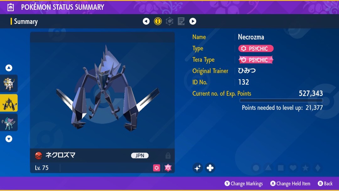 Digital Item Shiny Event Necrozma Pokemon Scarlet Violet Sword Shield ...
