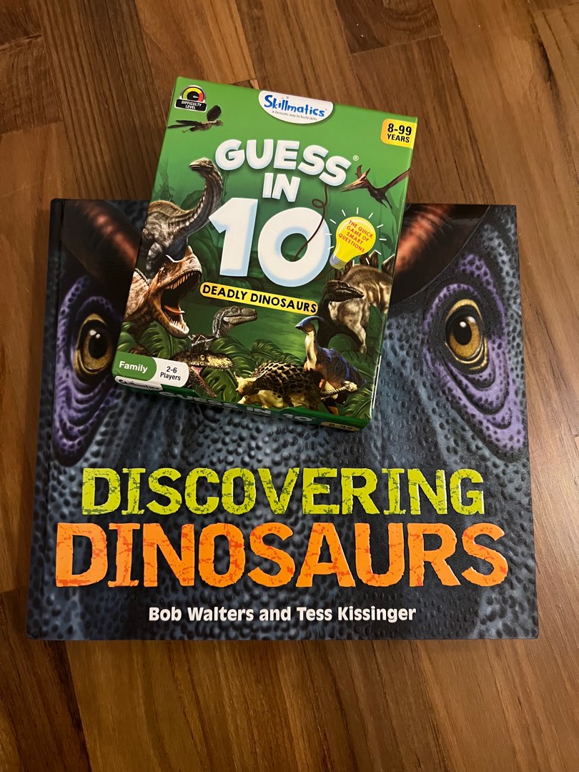 Discovering Dinosaurs book & guess in 10 deadly dinosaurs card game ...