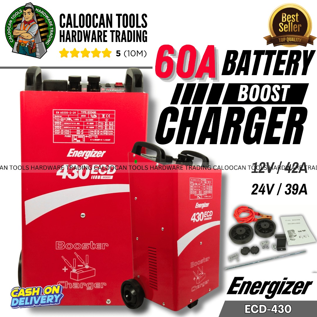 ENERGIZER ECD Series Booster Car Battery Charger - Tower Type 60A ...