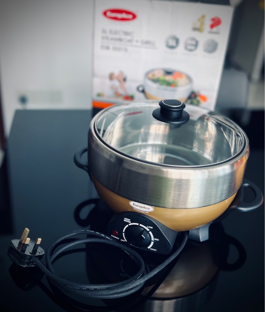 EuropAce 5L Deluxe Steamboat Set only, No Grill Pan!, Furniture & Home ...
