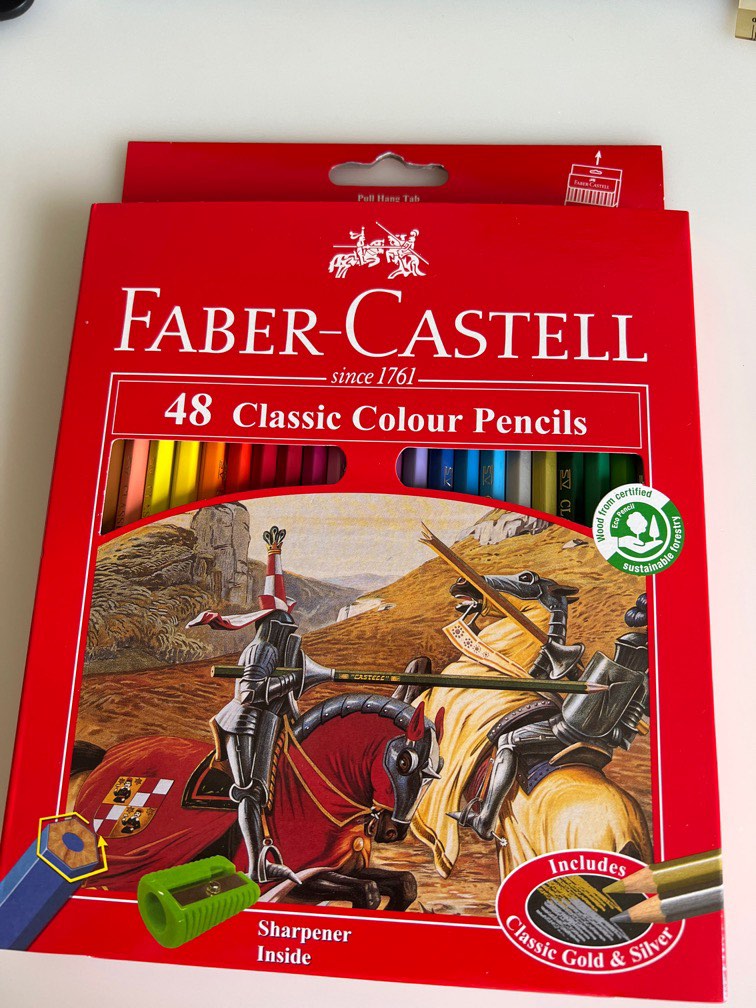 Faber-Castell 48 Classic Colour Pencils, Hobbies & Toys, Stationery ...