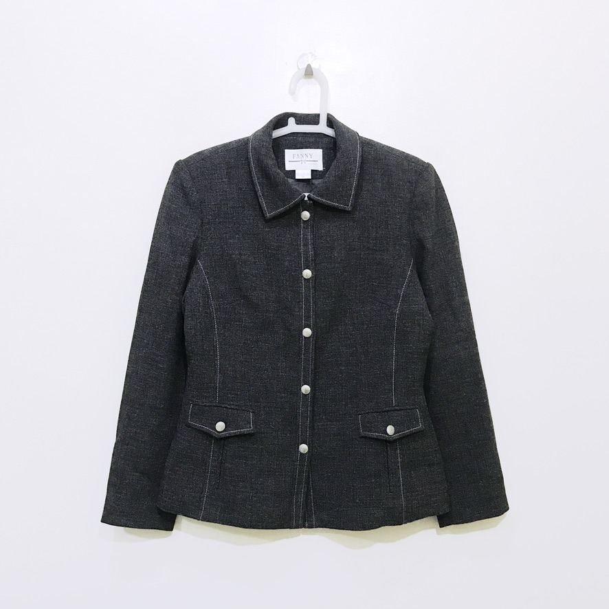 FANNY COLLECTION – Women's Gray Coat / Blazer, Women's Fashion, Coats ...