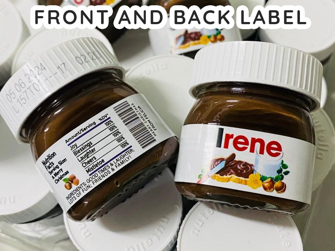 nutella label template