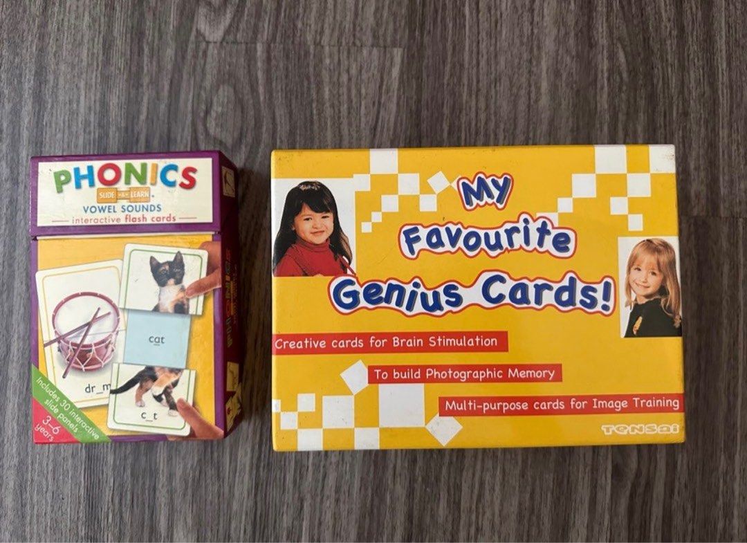2 Sets of Flash Cards My Favorite Genius Cards, Hobbies & Toys, Books ...
