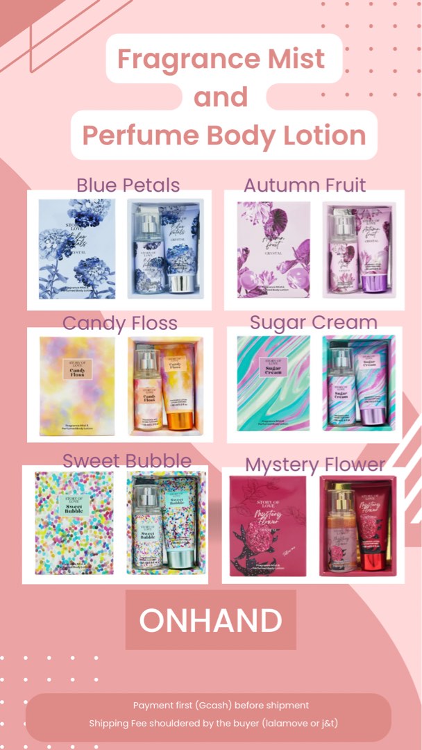 Gift Set: Fragrance Mist and Perfume Body Lotion, Beauty & Personal Care, Bath & Body, Body Care ...
