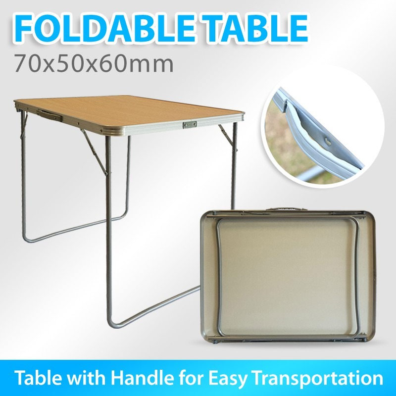 [FREE DELIVERY] Portable Foldable Table 70x50x60cm with carrying handle with optional Foldable ...