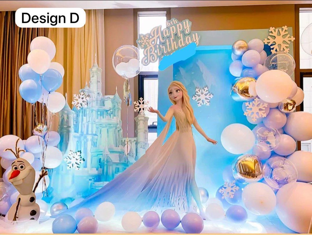 Frozen Party Backdrop Decor / Setup / Balloons!, Lifestyle Services ...