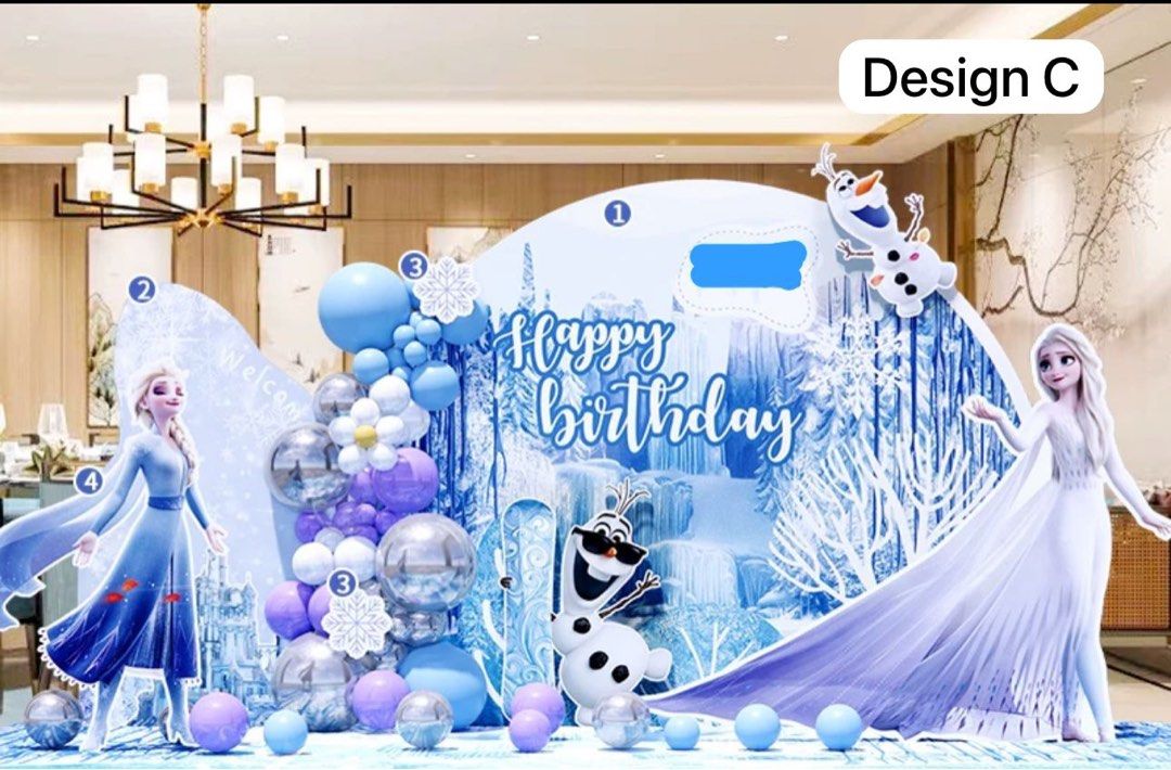 Frozen Party Backdrop Decor / Setup / Balloons!, Lifestyle Services ...