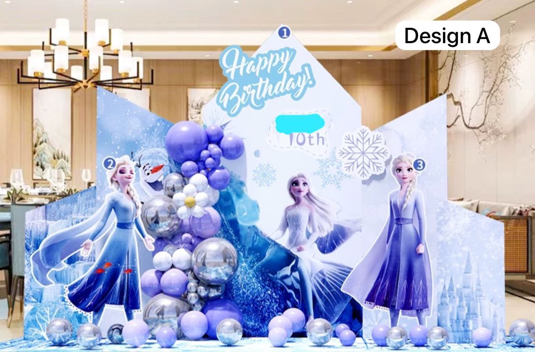 Frozen Party Backdrop Decor / Setup / Balloons!, Lifestyle Services ...