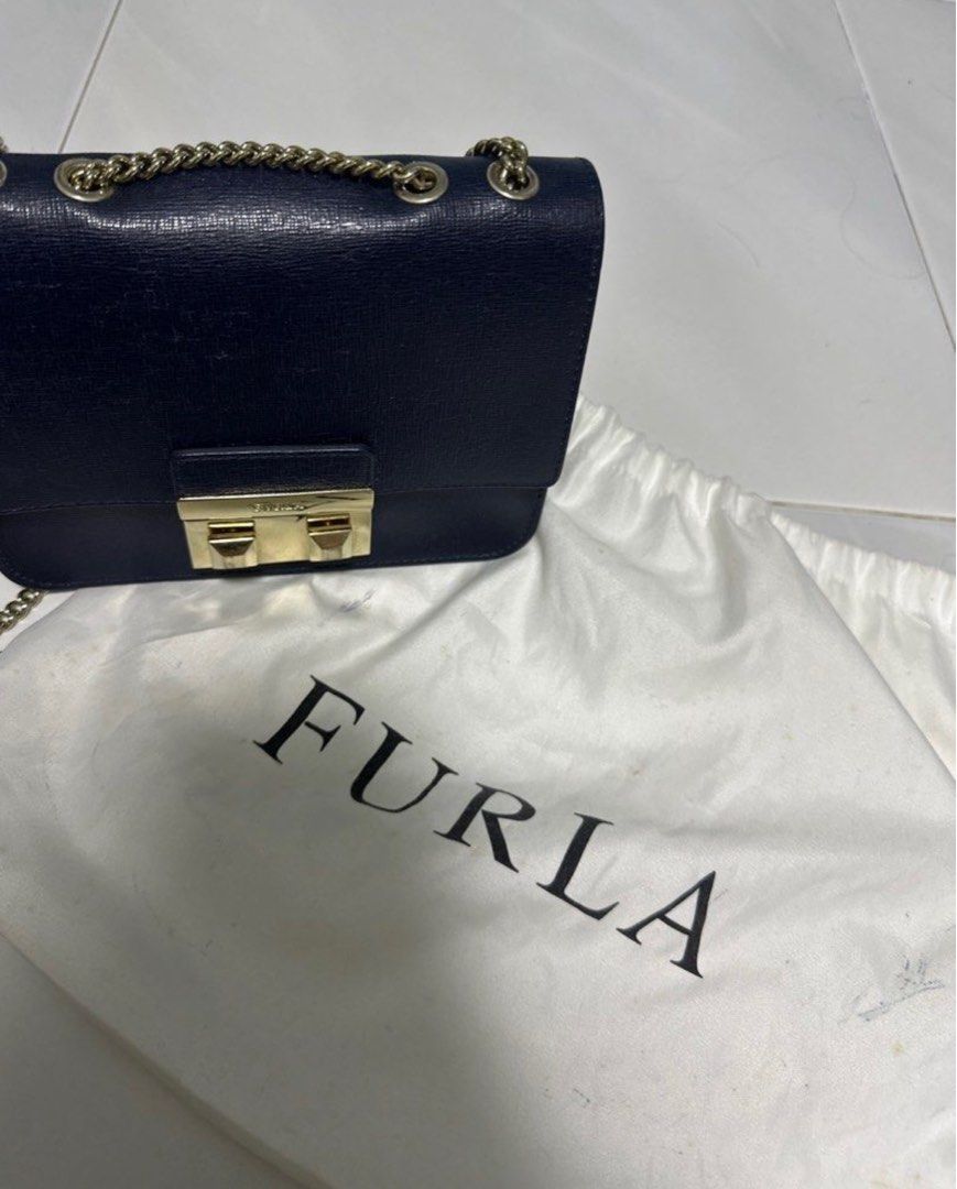 Furla metropolis Bella mini crossbody in navy, Luxury, Bags & Wallets ...