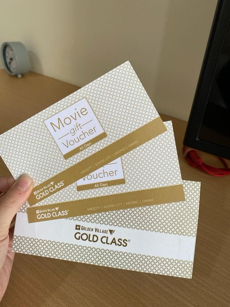 Golden Village Gold Class Tickets x2, Tickets & Vouchers, Vouchers on ...
