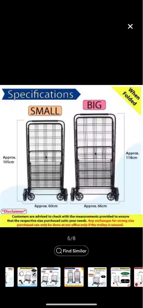 Grocery trolley (Big size), Furniture & Home Living, Home Improvement ...