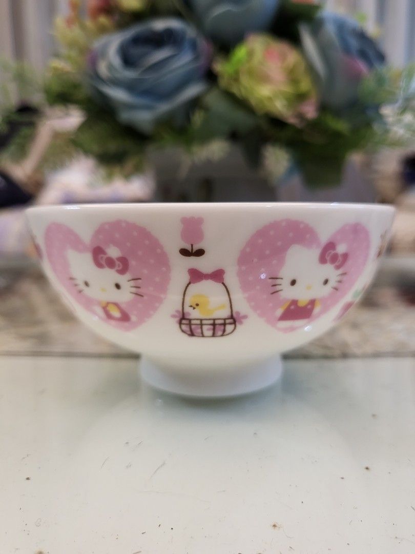 Hello Kitty Pink Heart Mini Ceramic Bowl, Furniture & Home Living ...