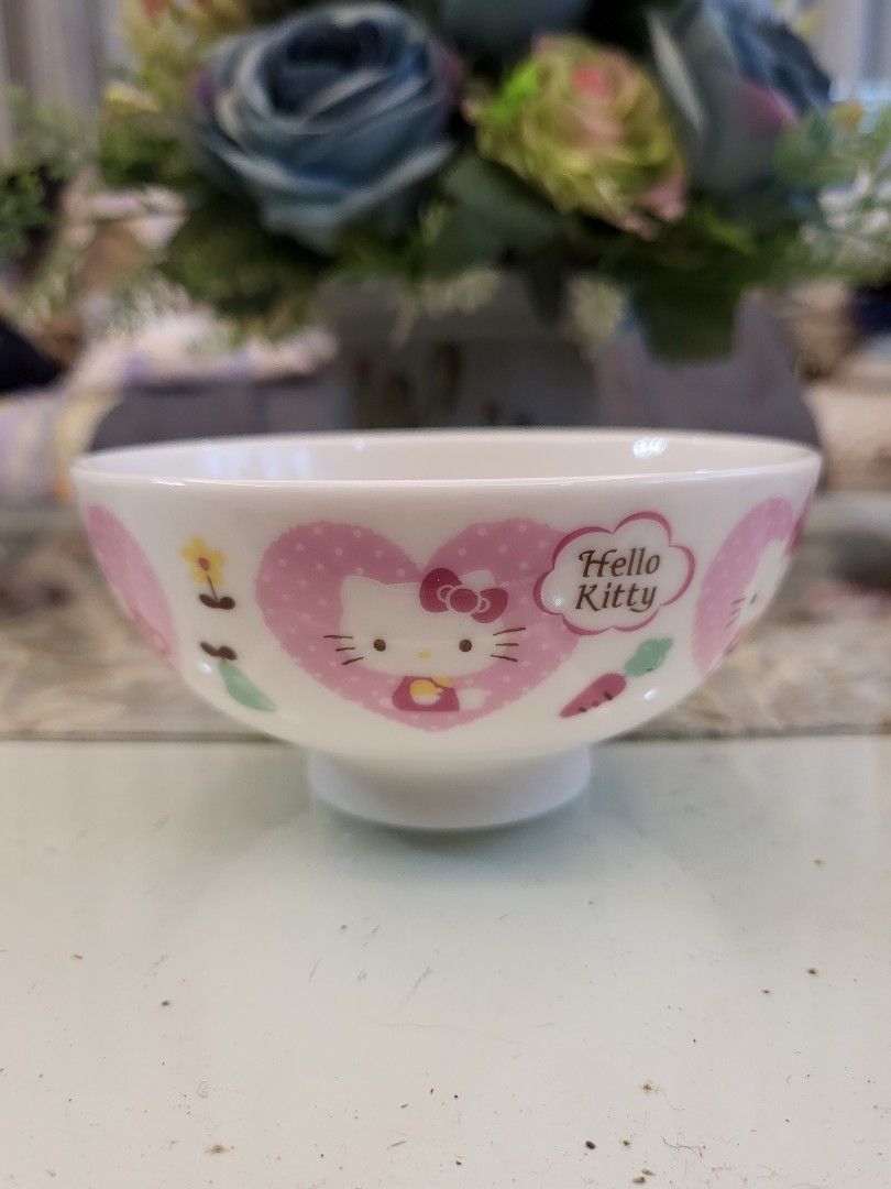 Hello Kitty Pink Heart Mini Ceramic Bowl, Furniture & Home Living ...
