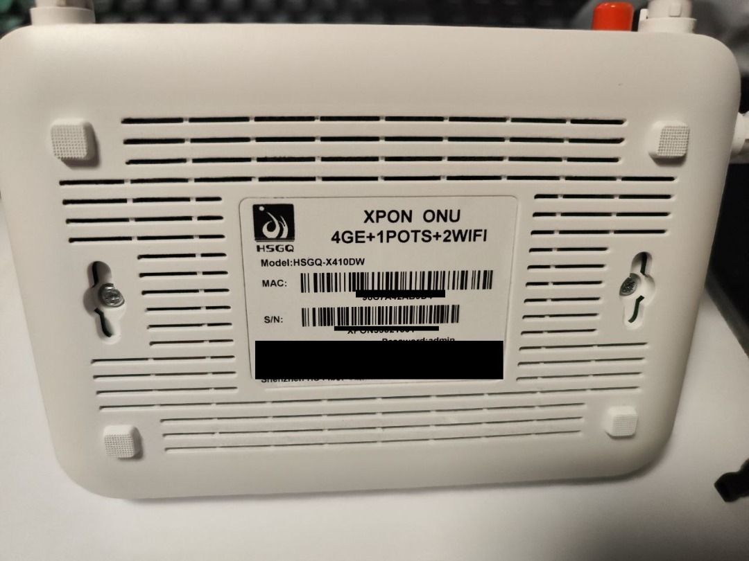 HSGQ X410DW XPON ONU, Computers & Tech, Parts & Accessories, Networking ...