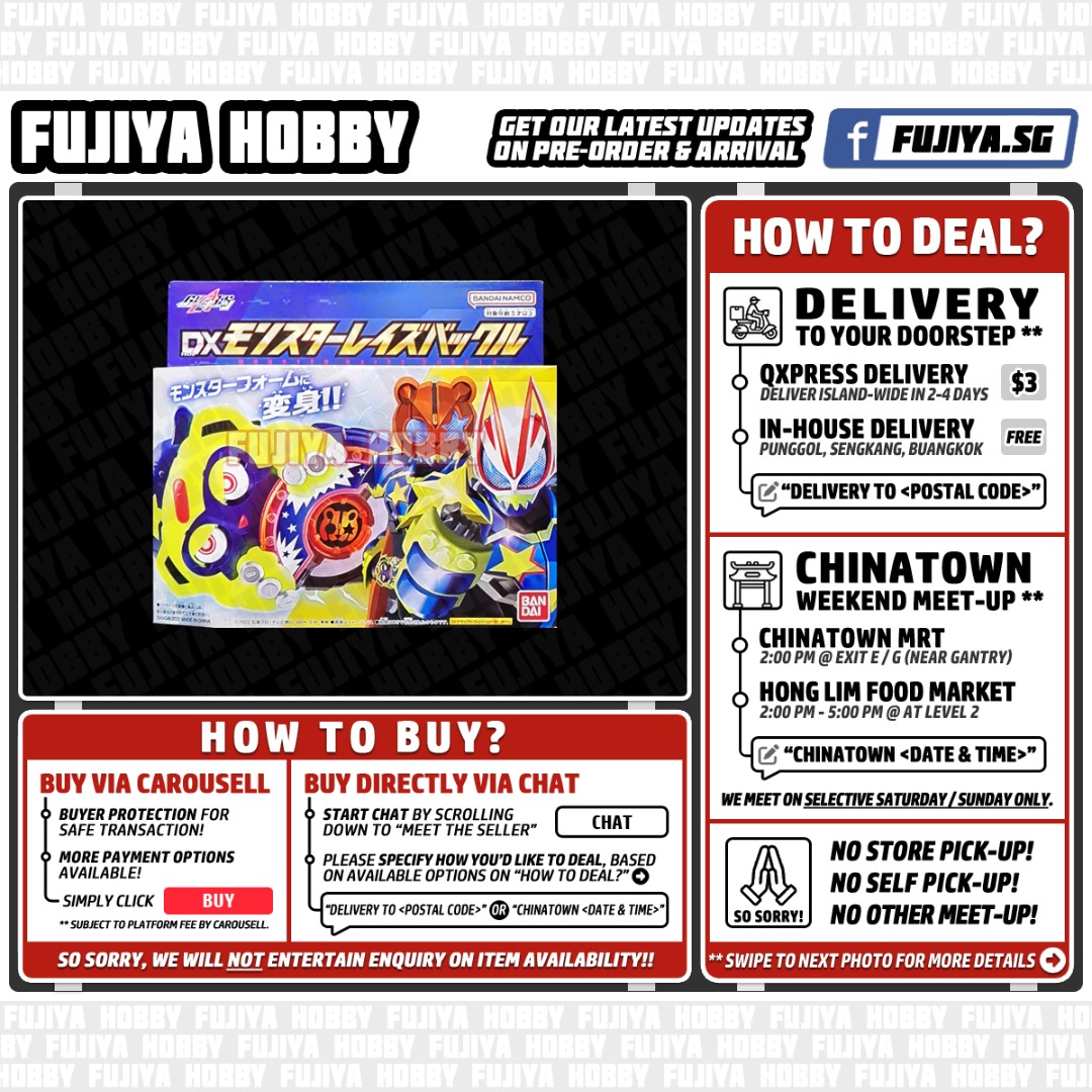 [IN-STOCK, LAST-1!!] Kamen Rider Geats DX Monster Raise Buckle, Hobbies & Toys, Toys & Games on ...