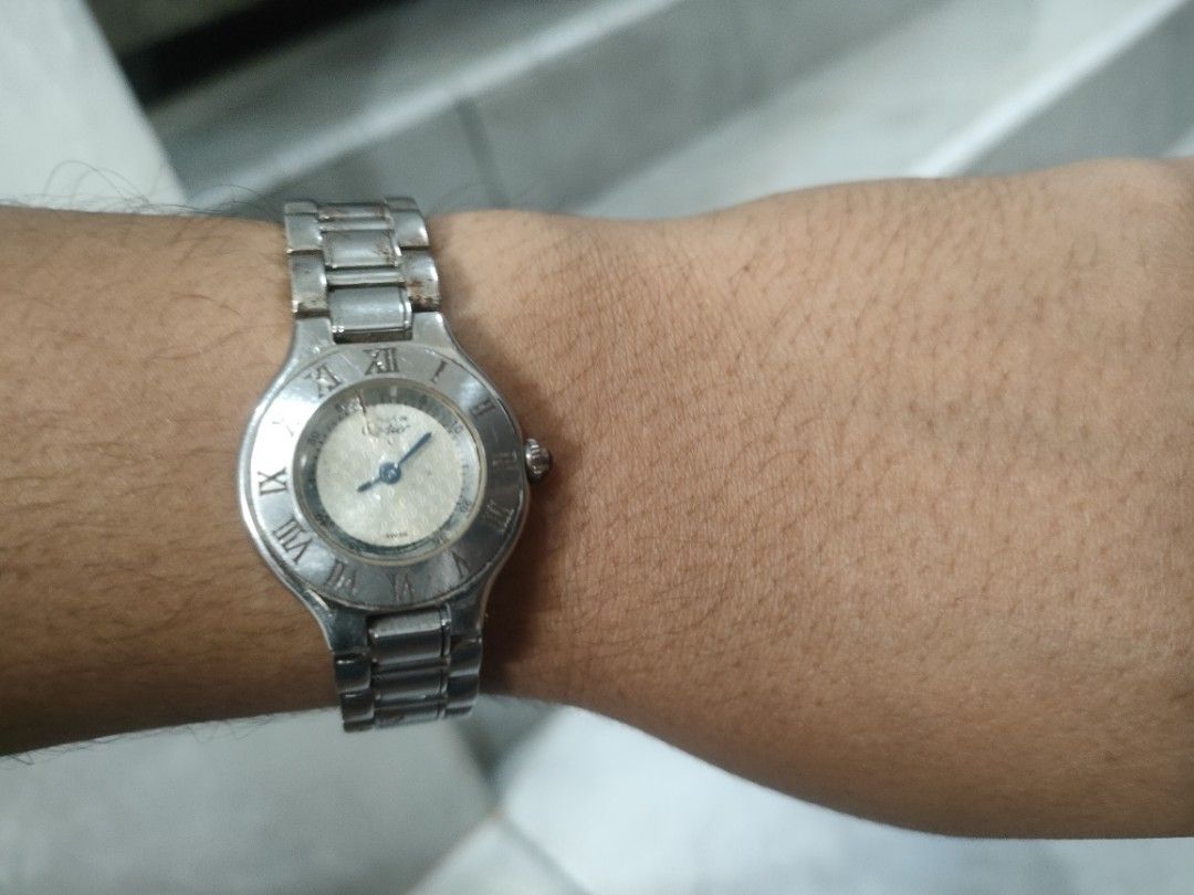 Jam Tangan Must de Cartier, Fesyen Pria, Jam Tangan di Carousell