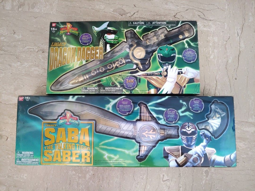 Legacy Dragon Dagger & Saba the Talking Tiger Saber (Mighty Morphin ...