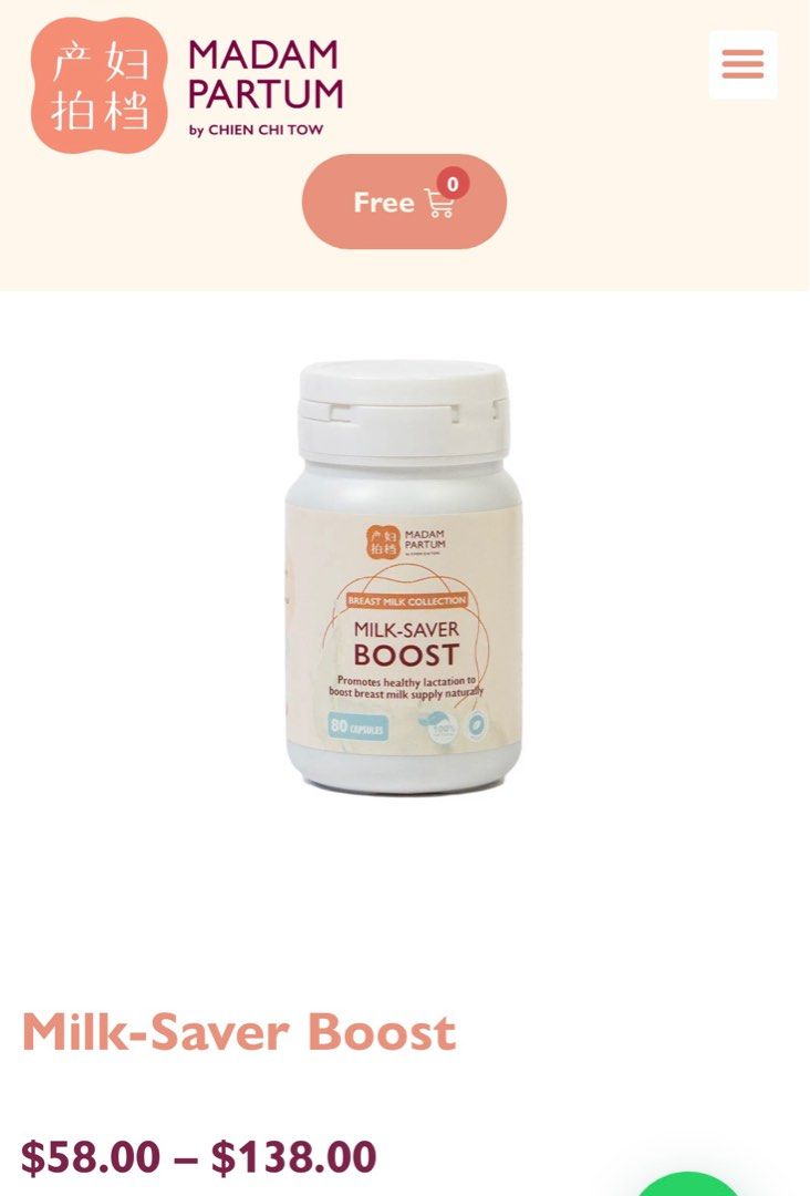 Madam Partum Milk Saver Boost, Babies & Kids, Nursing & Feeding ...