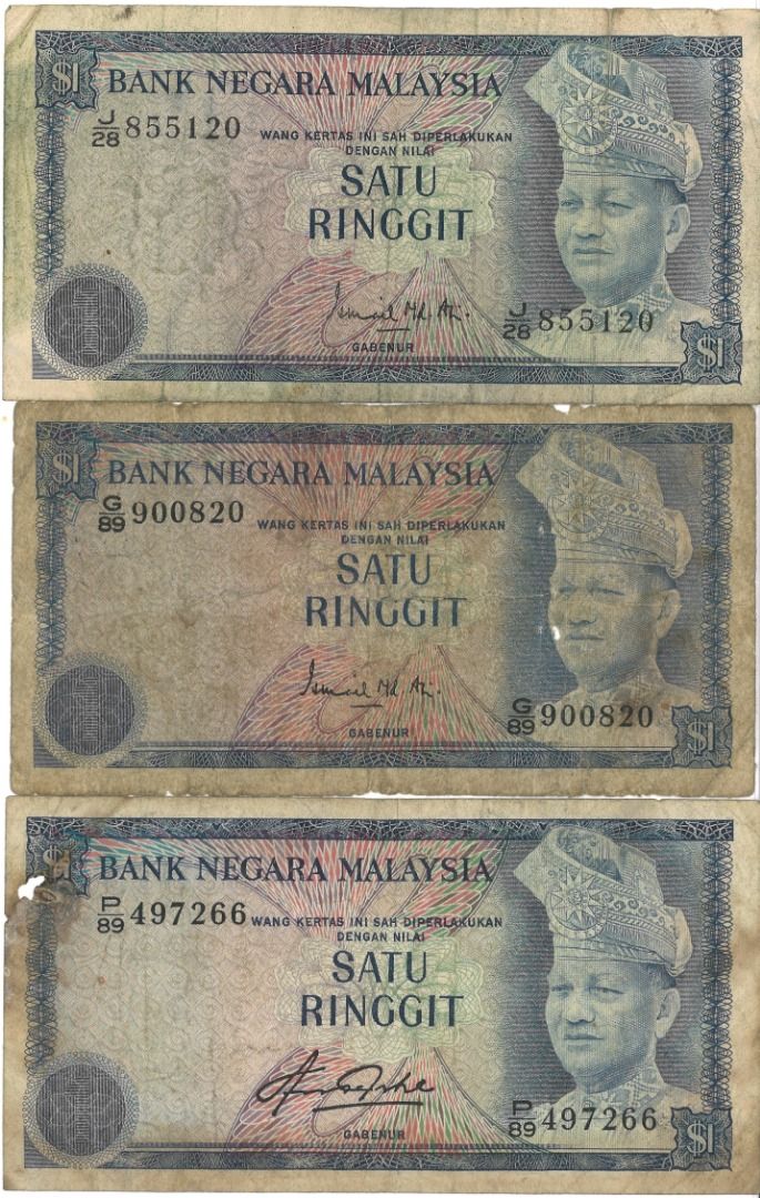 Malaysia Ringgit RM1 old vintage bank notes, Hobbies & Toys ...