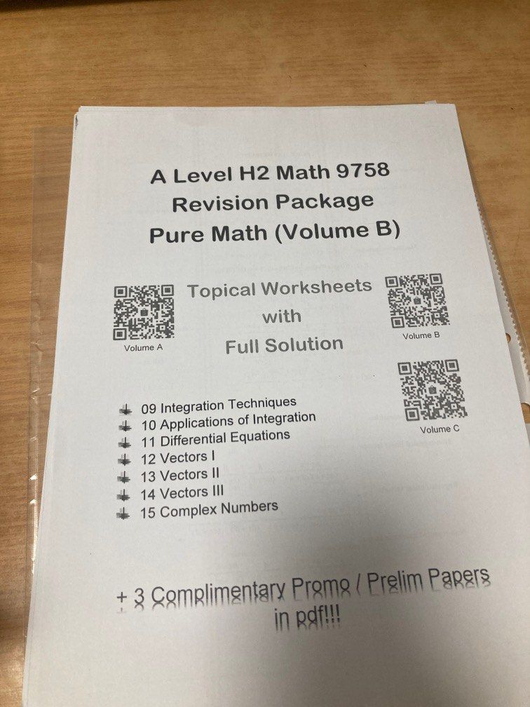 math assessment book worksheet TOPICAL h2 math jc math junior college ...