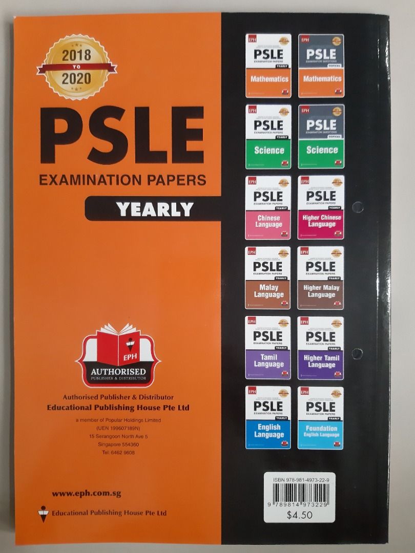 Mathematics PSLE Examination Papers 2018 to 2020 (Primary 6 / P6) Free ...