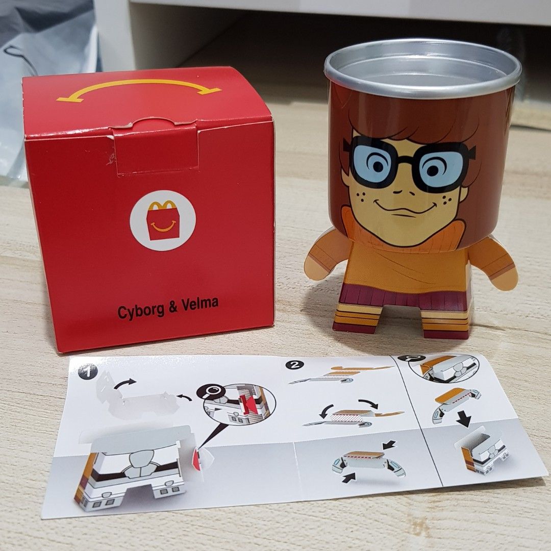 McDonald’s WB 100 Years Happy Meal Toy Cyborg & Velma Tincan Paper ...
