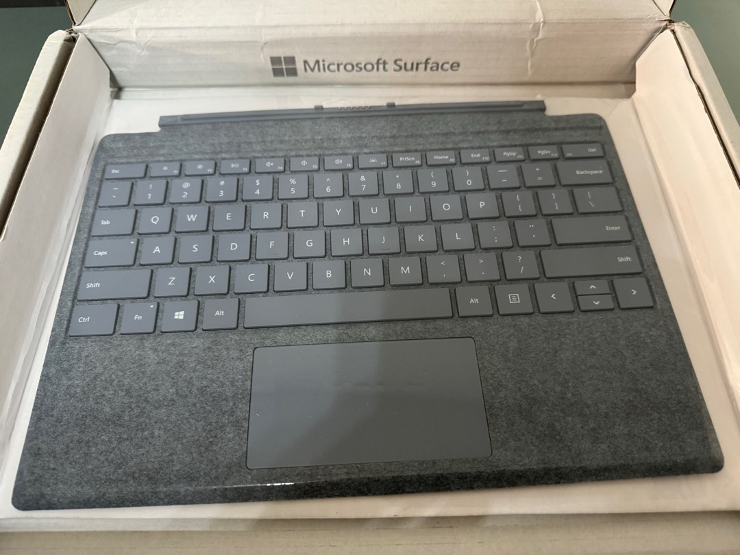 Microsoft Surface Pro Signature Keyboard. Ice Blue Colour. Alcantara ...