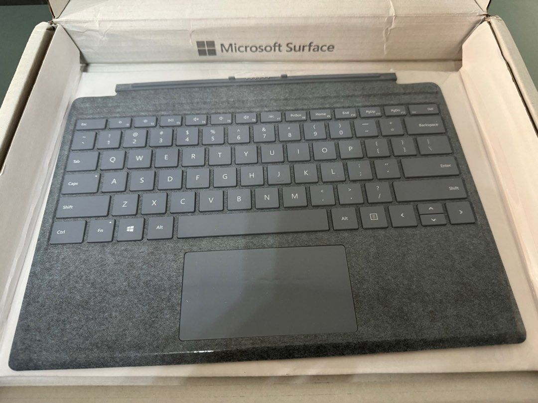 Microsoft Surface Pro Signature Keyboard. Ice Blue Colour. Alcantara ...