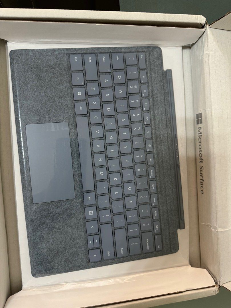 Microsoft Surface Pro Signature Keyboard. Ice Blue Colour. Alcantara ...