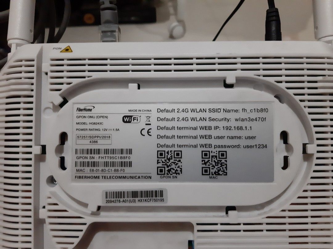 Modem Fiberhome HG6243C, Elektronik, Bagian Komputer & Aksesoris di ...