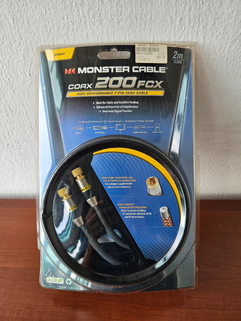 Monster 200 FCX coaxial cable (2m), TV & Home Appliances, TV ...