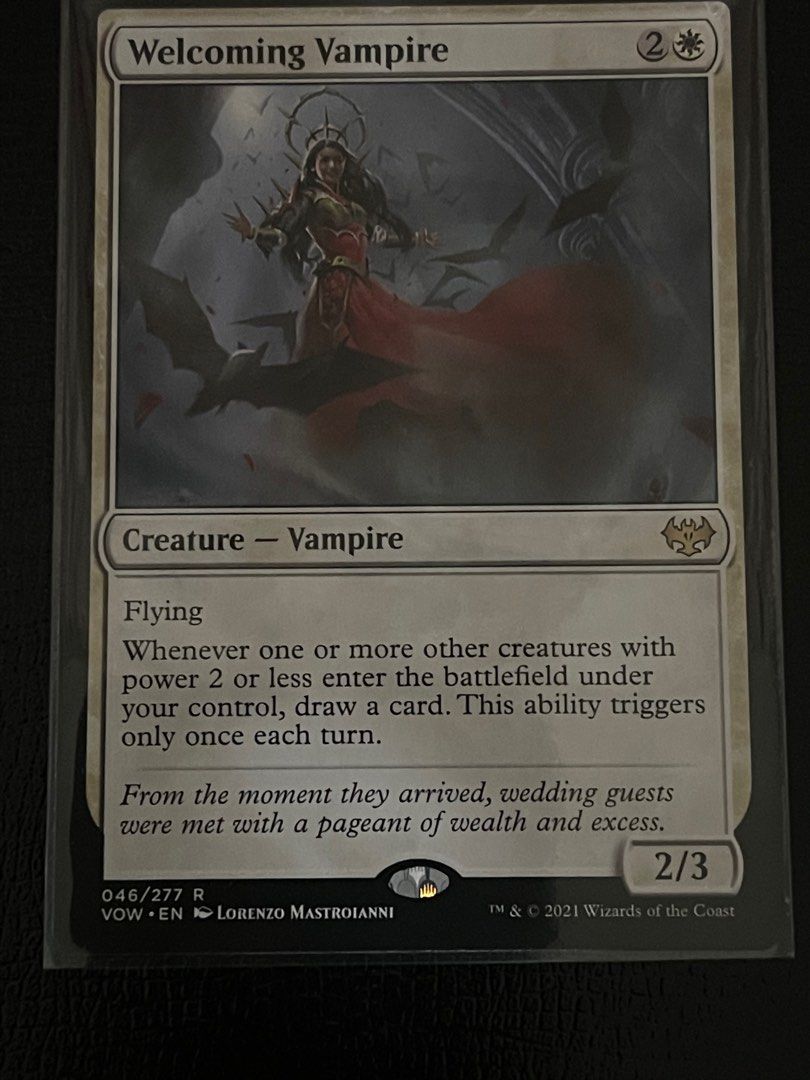 MTG Crimson Vow Welcoming Vampire, Hobbies & Toys, Toys & Games on ...