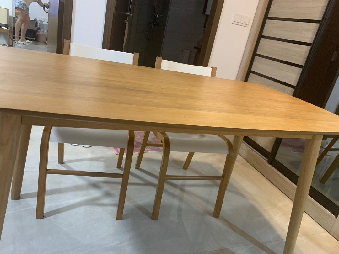 Muji ikea dining table study desk, Furniture & Home Living, Furniture ...