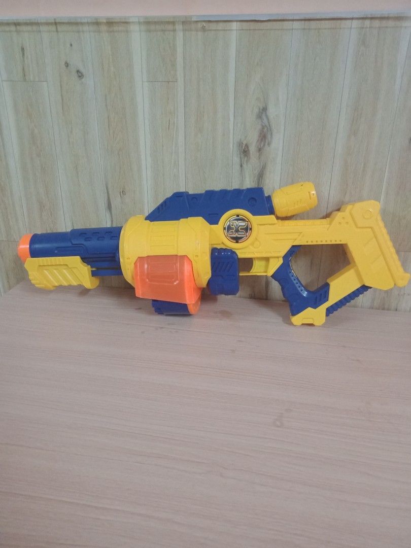 Nerf X-Shot, Pump Machine Gun Dart Gun, Yellow/Blue, Hobbies & Toys ...