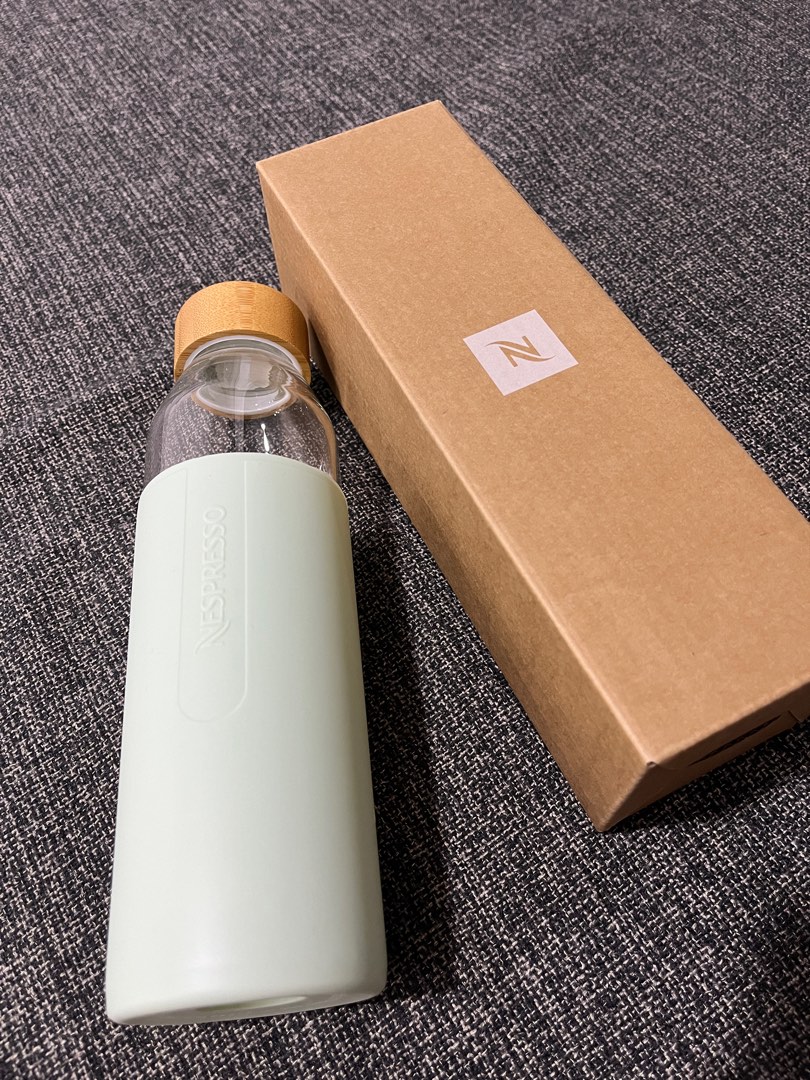 Nespresso Water Glass Bottle 500ml (green), Furniture & Home Living ...