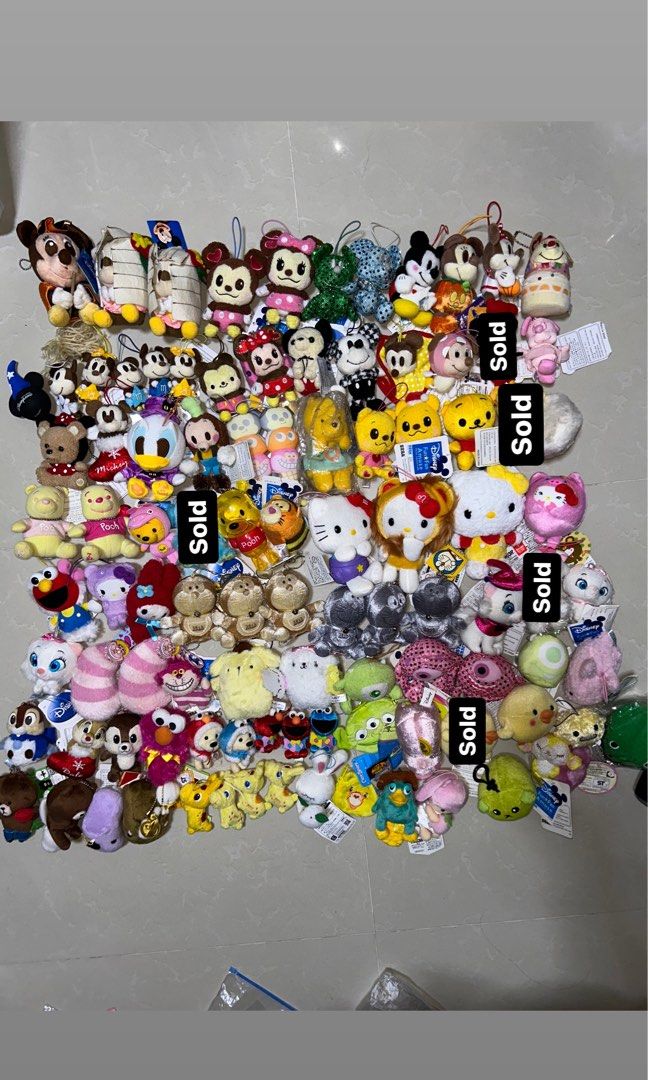 (NEW) 148pcs Authentic Branded Plush Toy Keychain - Mickey Mouse ...
