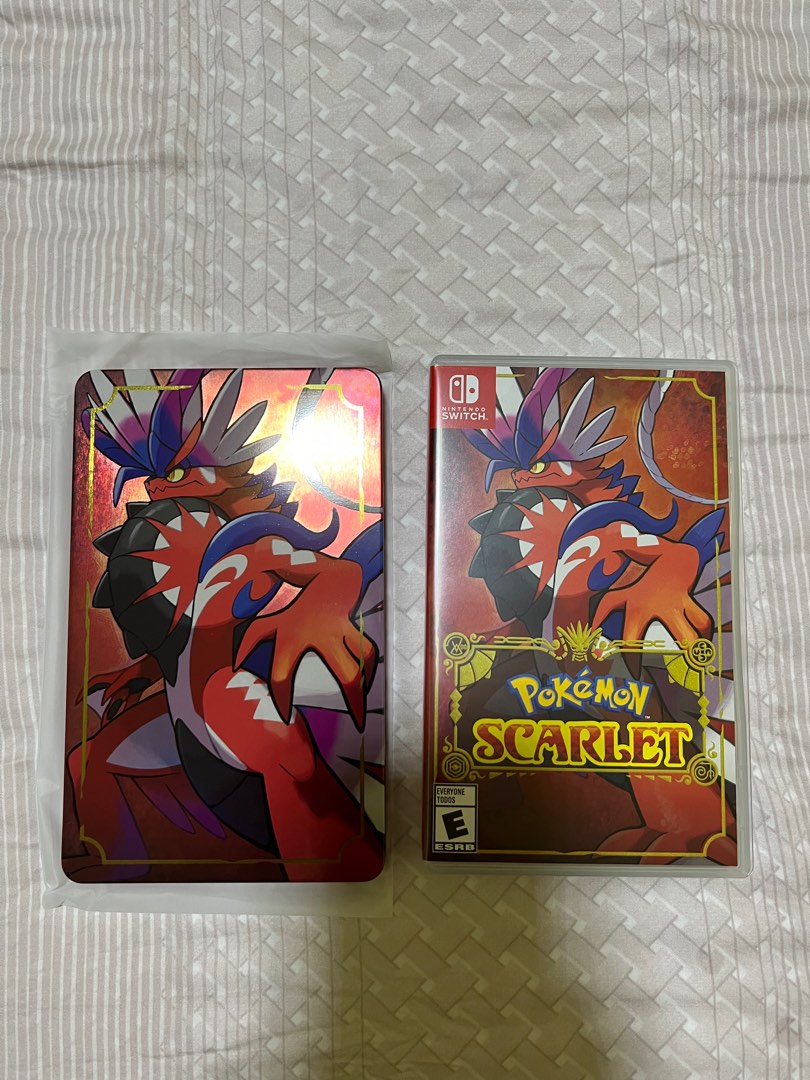 Nintendo Switch Pokémon Scarlet with Steel case, Video Gaming, Video ...