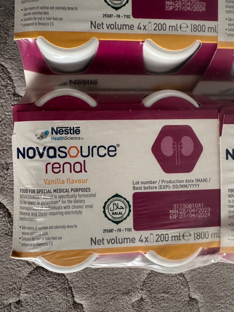Novasource renal (vanilla flavour), Food & Drinks, Beverages on Carousell