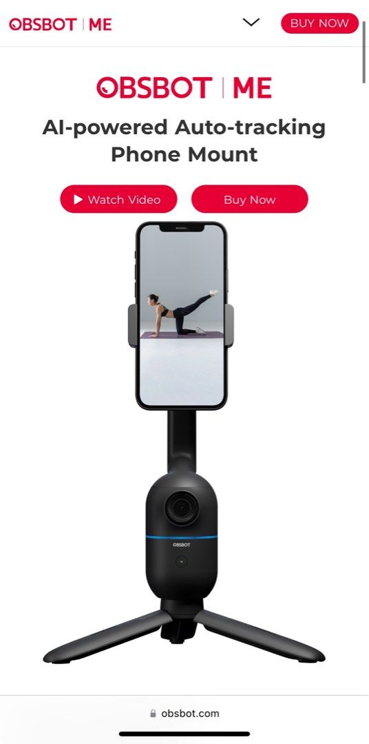 OBSBOT ME CAMERA - AI-powered Auto-tracking Phone Mount , Mobile Phones ...