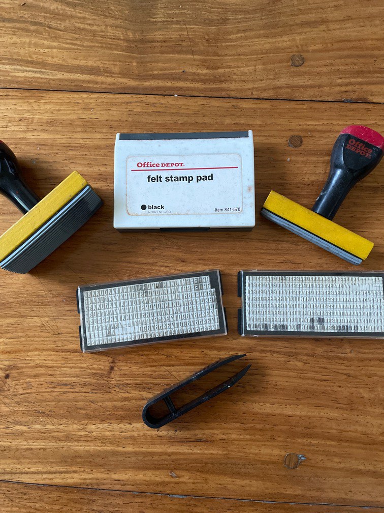 Office Depot Alphabet Stamp and Stamp Pad Set with Tweezers [SUPER SALE ...