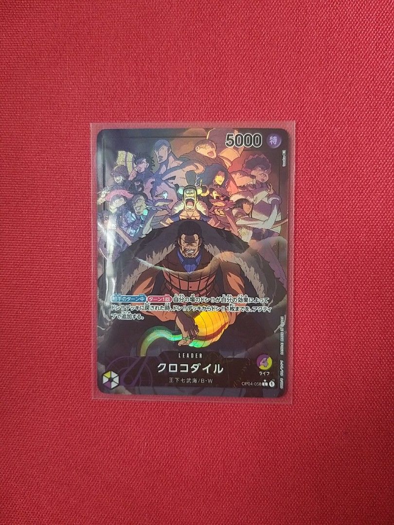 One Piece Card Game OP04 Crocodile Leader AA, Hobbies & Toys, Toys ...