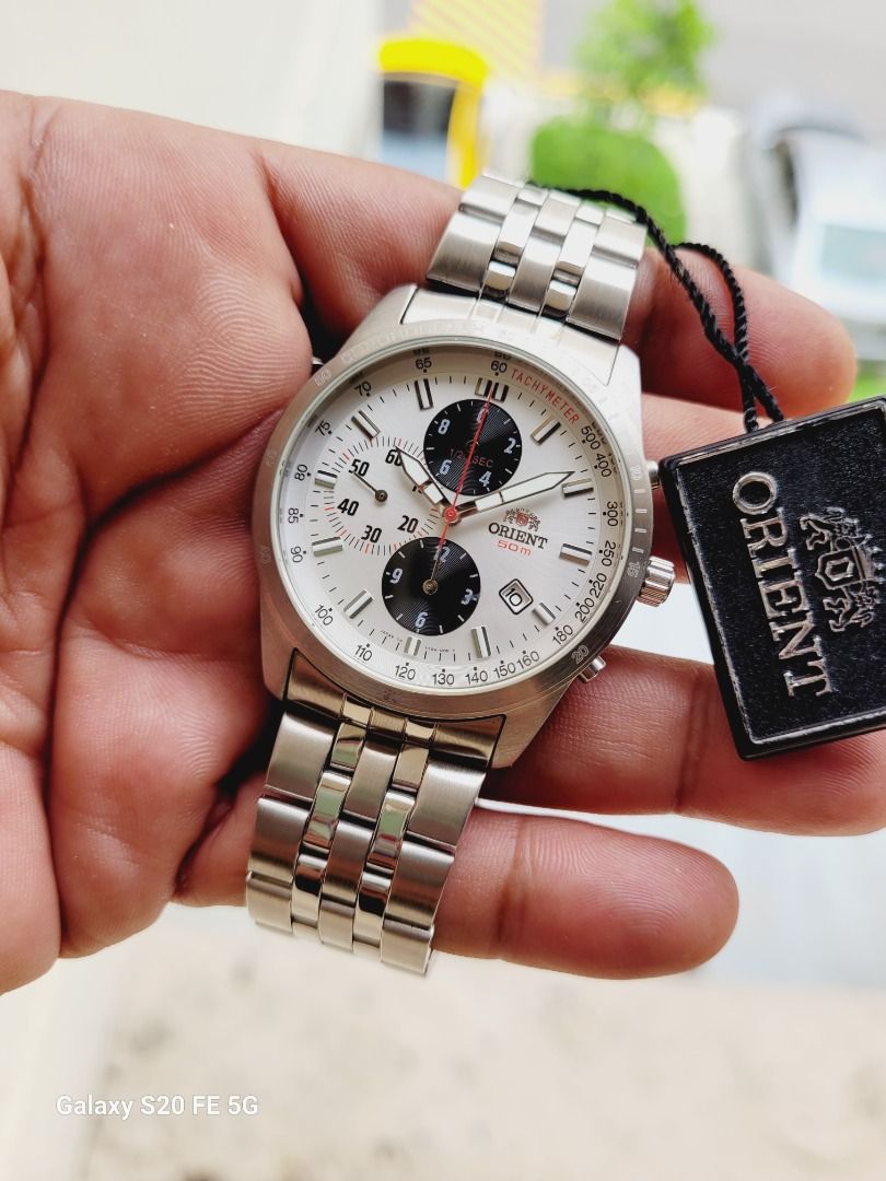 Orient NOS Panda Chronograph CTT0H002W, Men's Fashion, Watches ...