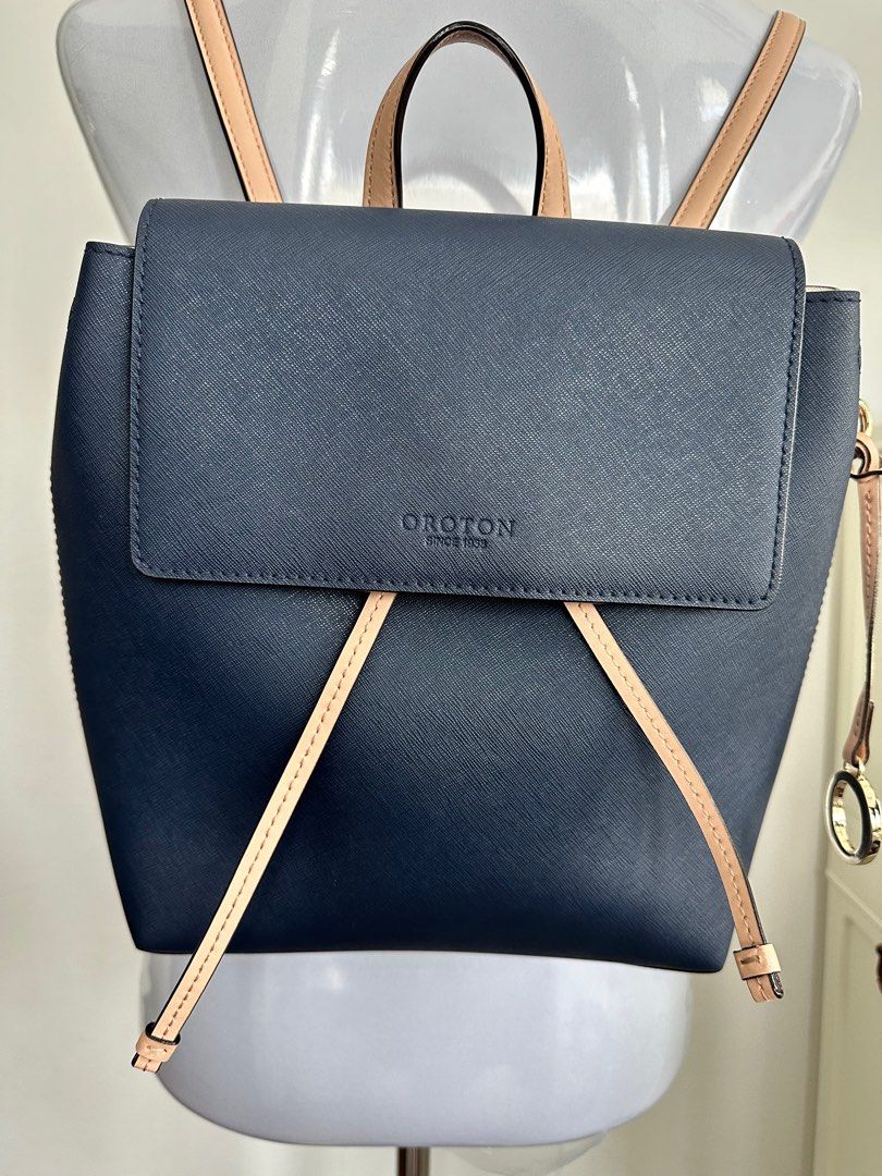 Oroton Leather Blue bag, Women's Fashion, Bags & Wallets, Backpacks on ...