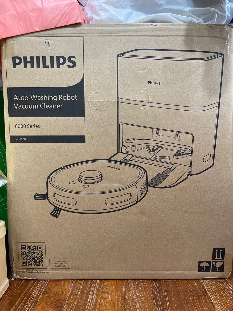 PHILIPS 2-in-1 Wet & Dry Vacuum & Mop Robot Vacuum 6000 Series - XU6500 ...