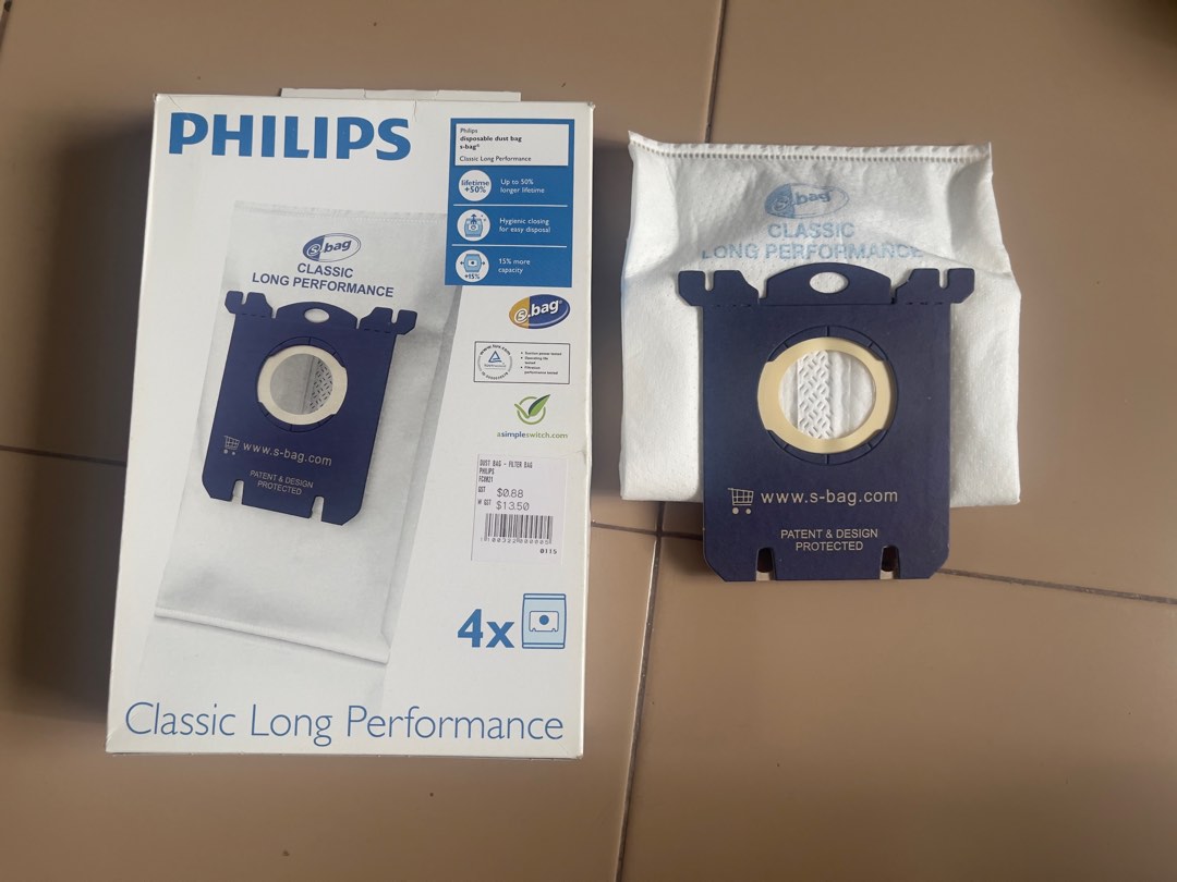 Philips Disposable Dust Bag for Vacuum Cleaner, Furniture & Home Living ...